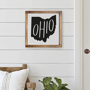 Wall Decor | New Rustic Farmhouse State Sign Ohio | Poshmark